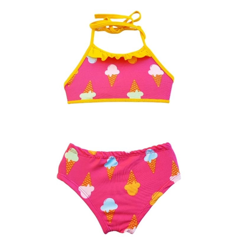 Biquíni Top/calcinha Moda Praia Piscina Verão Personagem Infantil ...