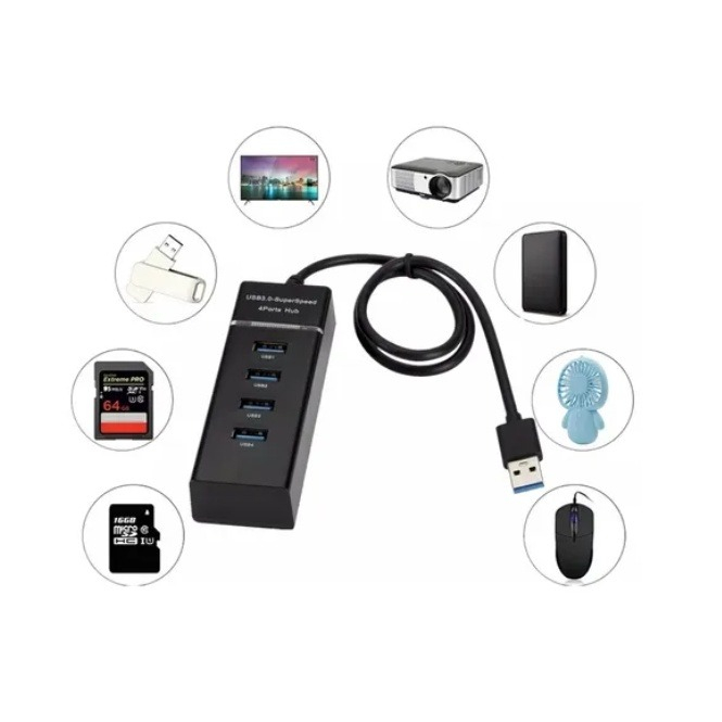 Hub USB Com 4 entradas Universal para Conectar Notebook e TV a ...