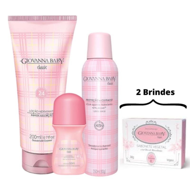 Kit Giovanna Baby - Creme corporal 200ml + Desodorante aerosol 150ml ...