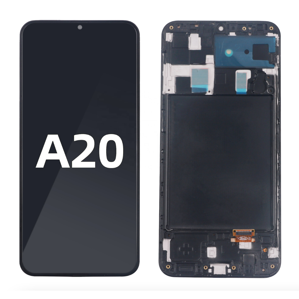 Tela Display Modulo Fronta touch Lcd completo Samsung A20 A205 Com Aro | Shopee Brasil