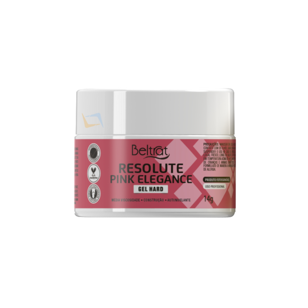 Gel Resolute Pink Elegance 14g Beltrat/ Alongamento de Unhas ...