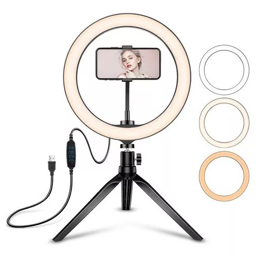 Ring Light Original Profissional Led Iluminador Completo Mesa Youtuber ...