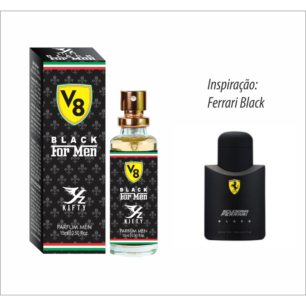 Perfume V8 black for men 15ml o queridinho Mag | Shopee Brasil