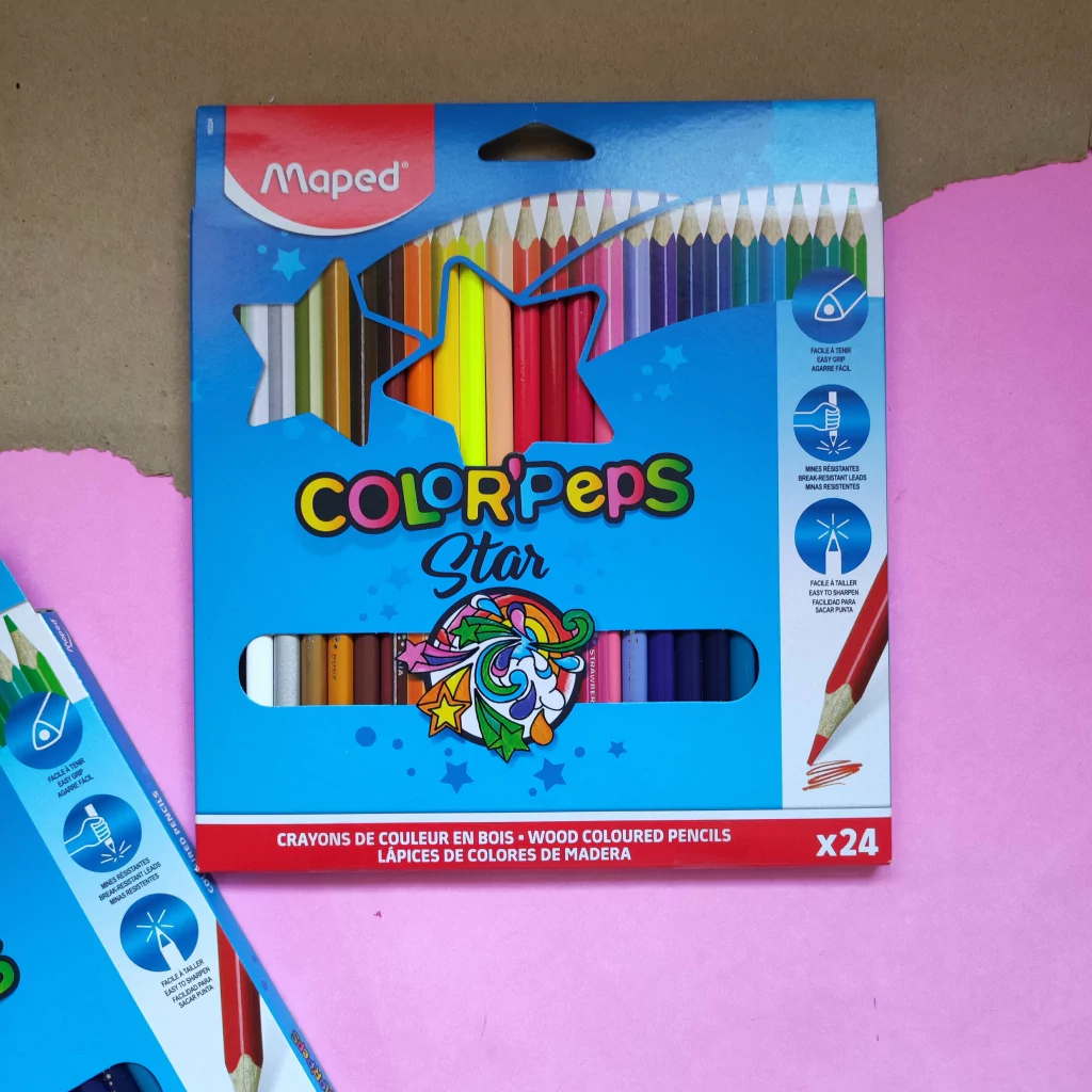 LÁPIS DE COR COLOR PEPS STAR 24 CORES MAPED | Shopee Brasil