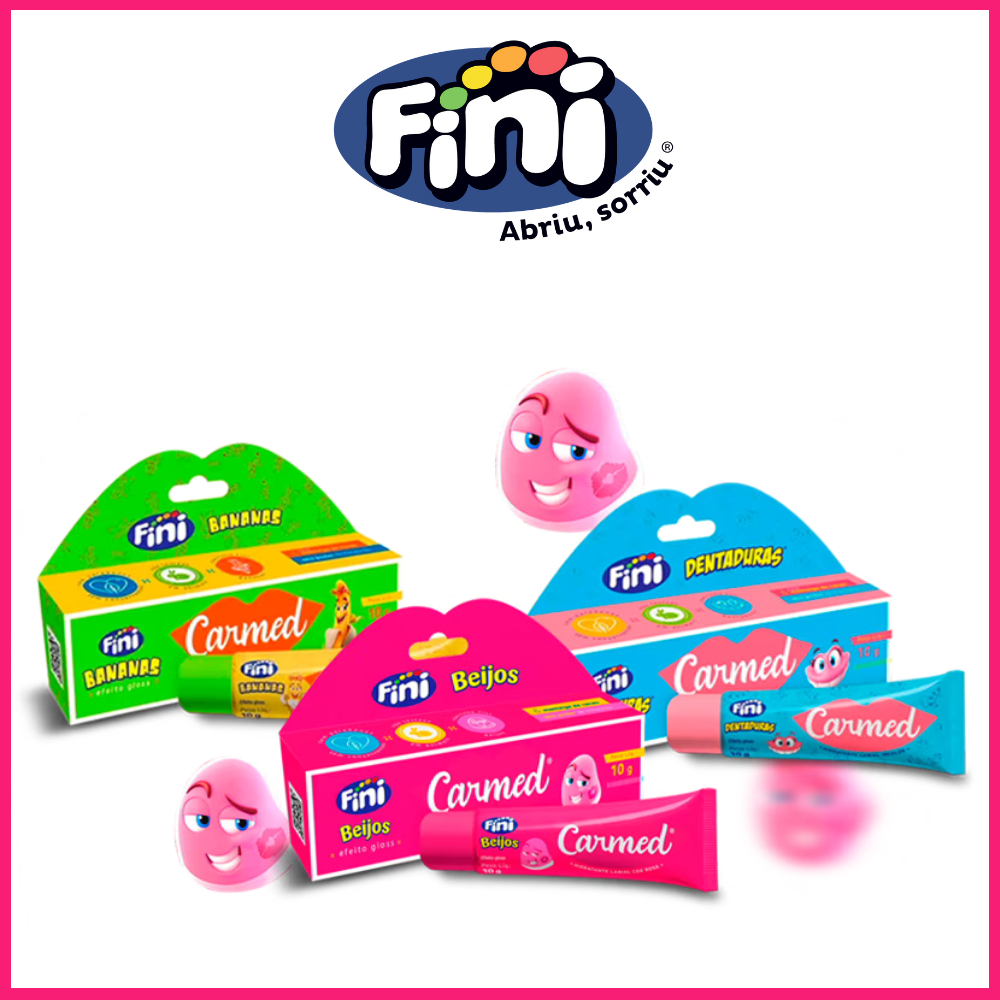 Hidratante Labial Carmed Fini 10g Beijinho/ Dentadura e Banana | Shopee ...
