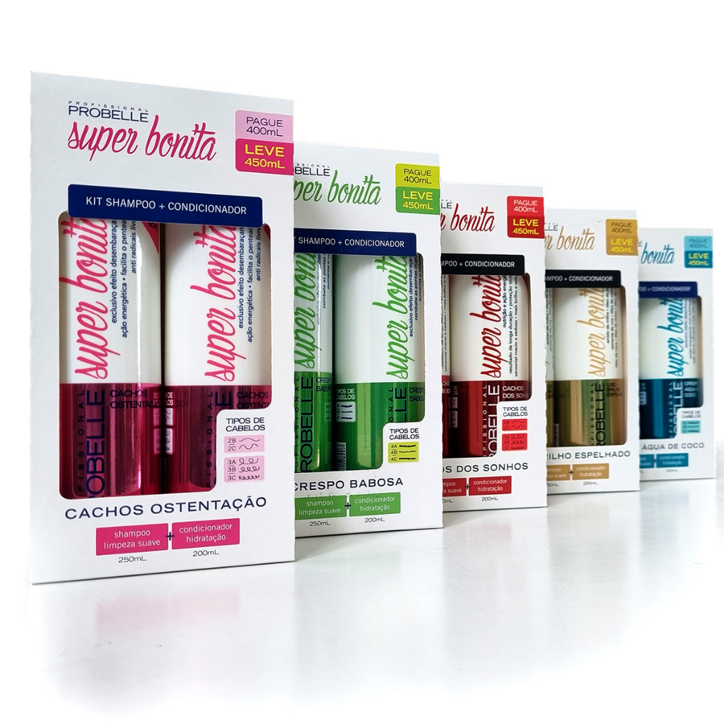 kit shampoo e condicionador probelle super bonita | Shopee Brasil