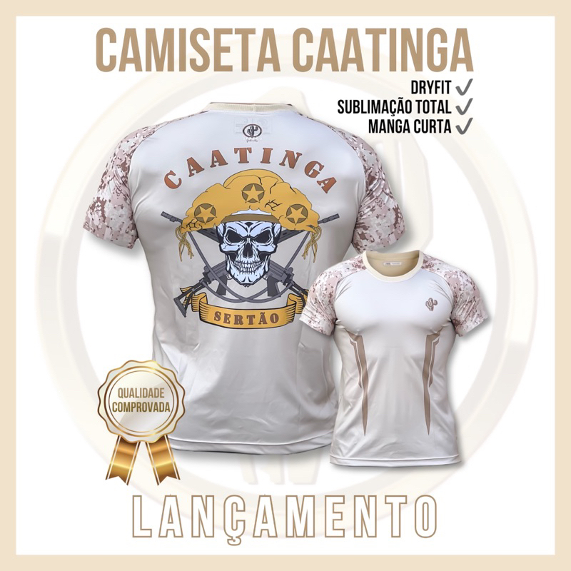 Camiseta Estampada Caatinga DESERT Sertão Vestimentas | Shopee Brasil
