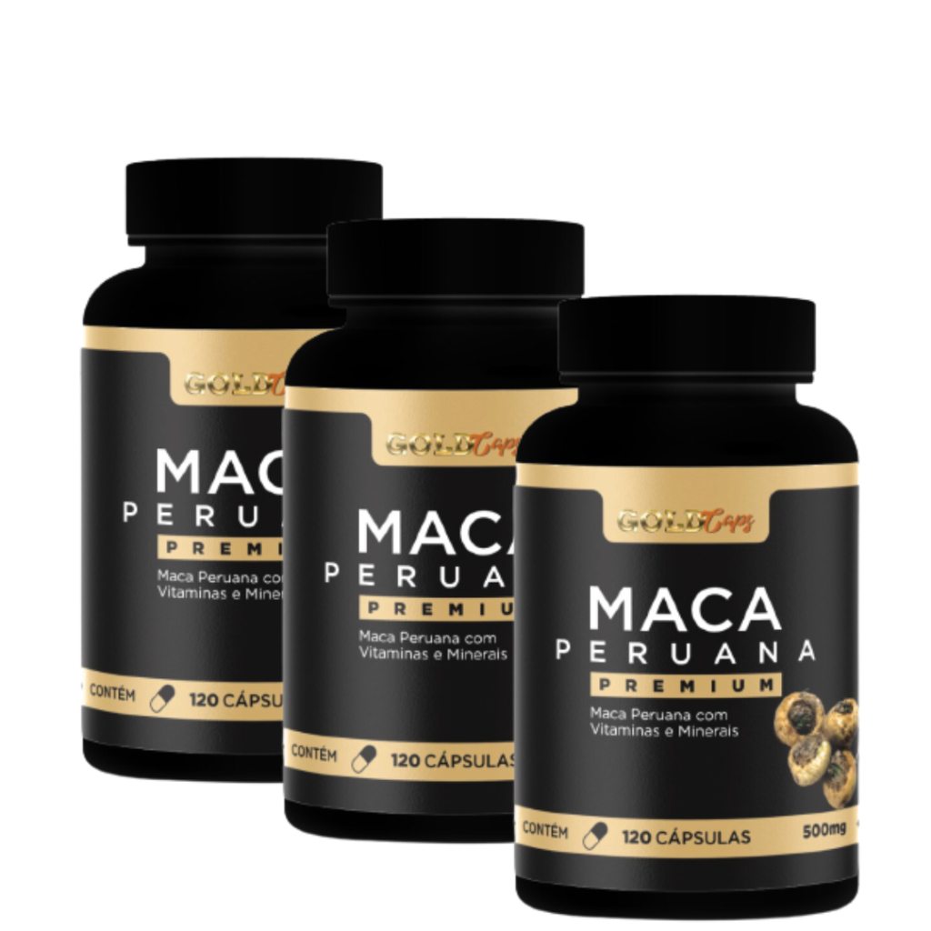 Maca Gold Premium 120 Cápsulas - 3 Frascos | Shopee Brasil