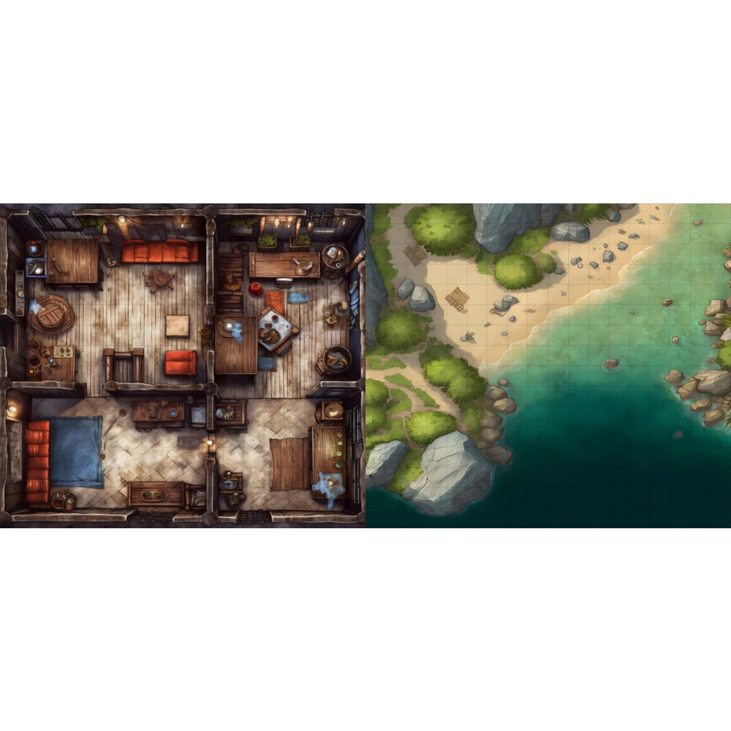 2 Grid de RPG em tecido Playmat Dungeon and Dragons | Shopee Brasil