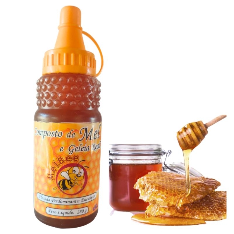 Mel Com Geleia Real Mel Florada Eucalipto Mel de abelha 280g | Shopee ...