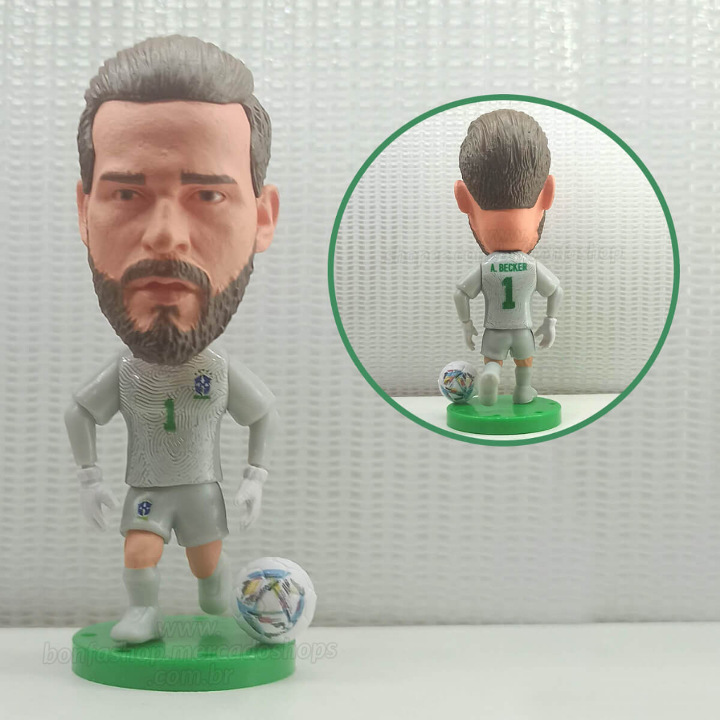 Mini Craque Alisson Brasil - Miniatura Goleiro Futebol Colecionável ...