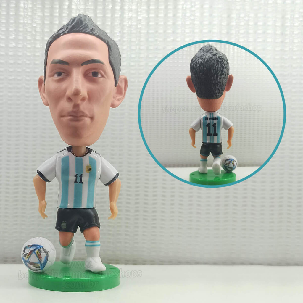 Mini Craque Di Maria Seleção Argentina- Miniatura Futebol Colecionável ...