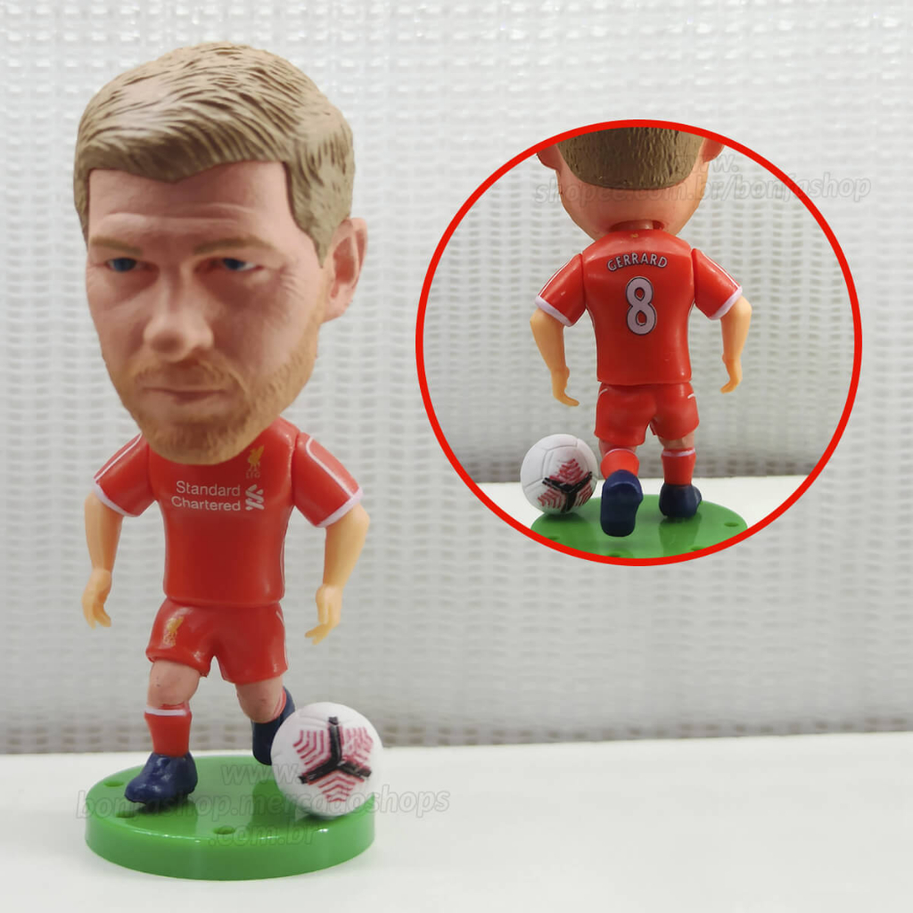 Mini Craque Gerrard Liverpool - Miniatura Futebol Colecionável ...