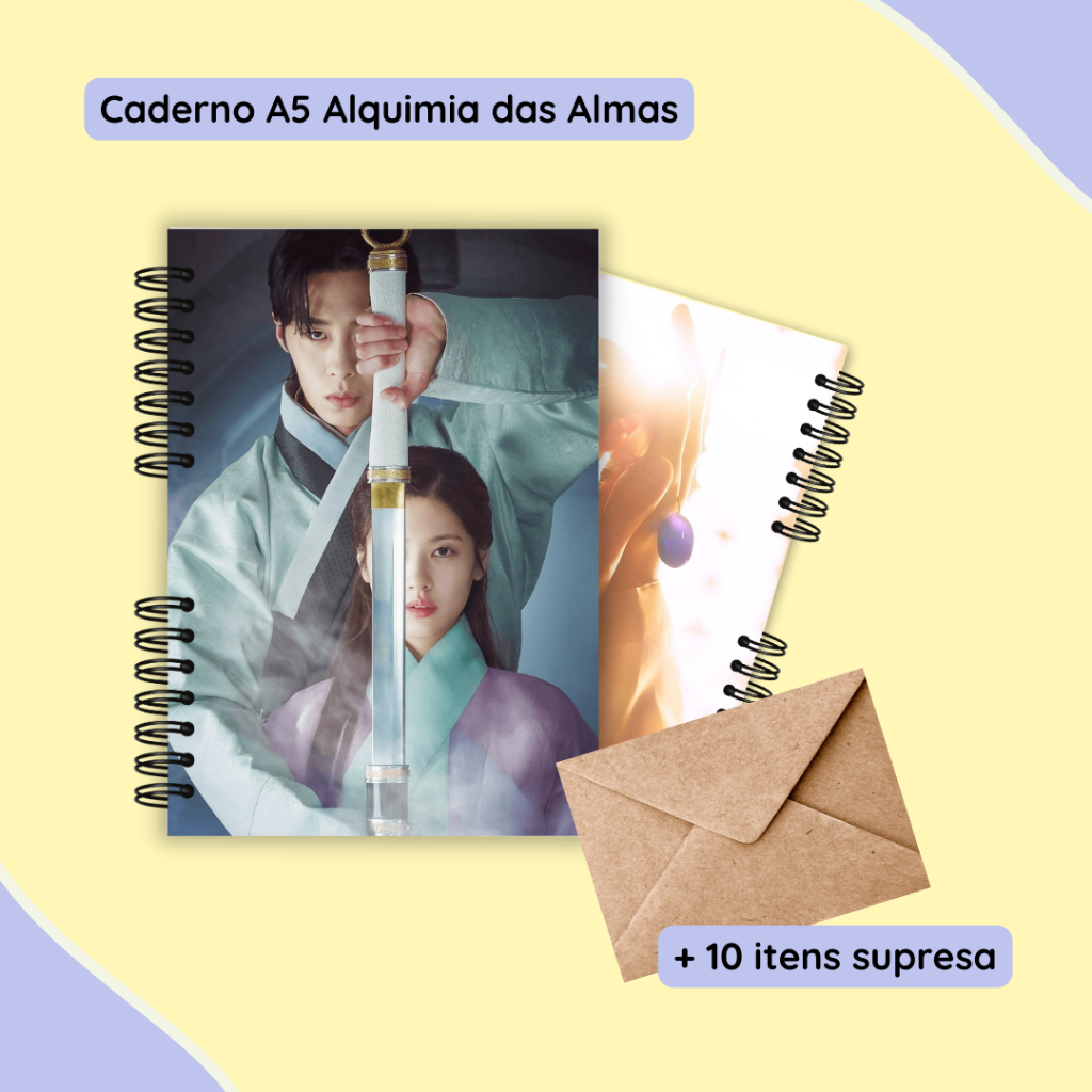 Caderno Dorama Alquimia das almas + 10 itens supresa | Shopee Brasil