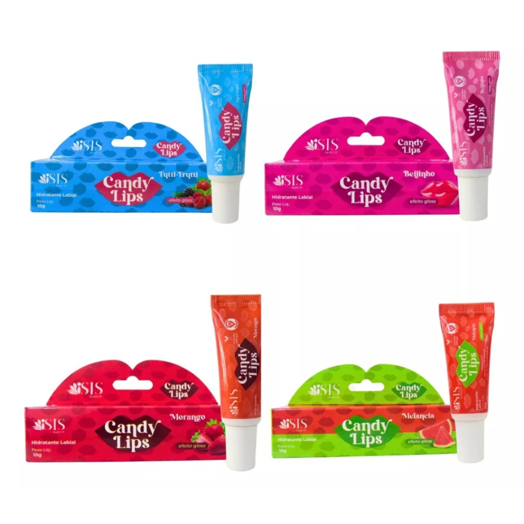 Gloss Candy Lips Hidratante Labial Sabor Frutas - Similar a Carmed Finni | Shopee Brasil
