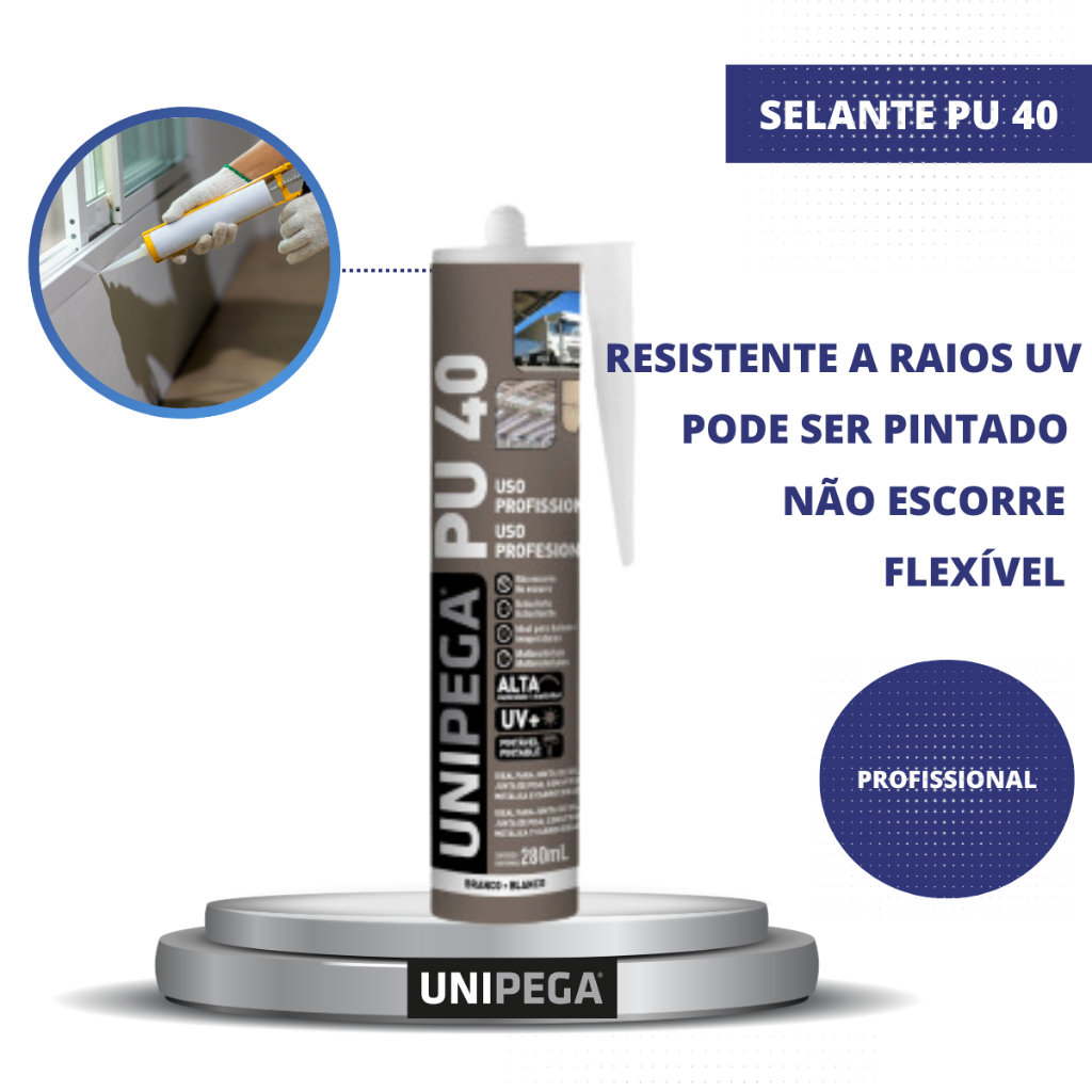 PU 40 Profissional - Selante 400 g Unipega | Shopee Brasil