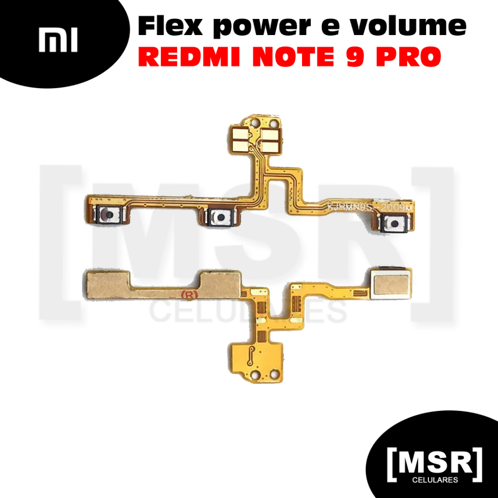 Flex power e volume celular XIAOMI modelo REDMI NOTE 9 PRO | Shopee Brasil