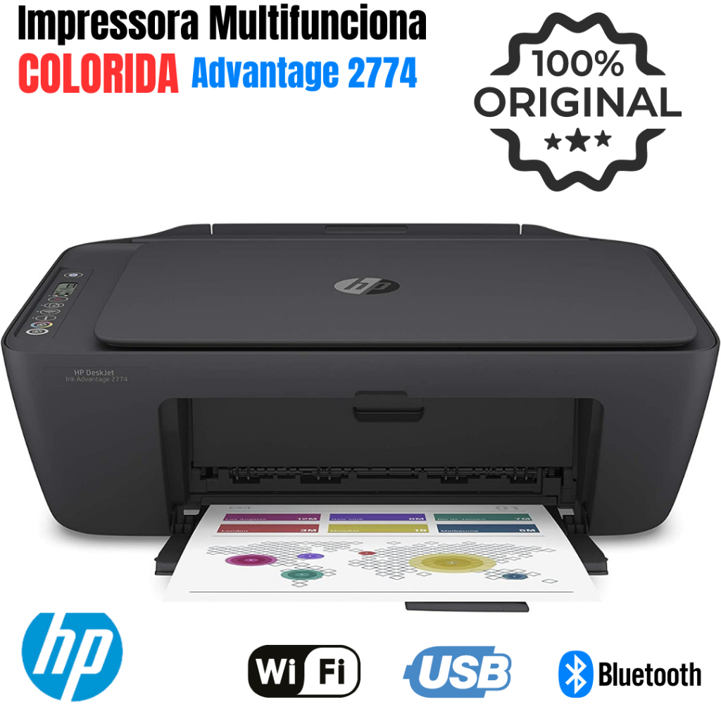 Impressora Multifuncional HP Wi-Fi, Bivolt, Colorida, Lançamento ...