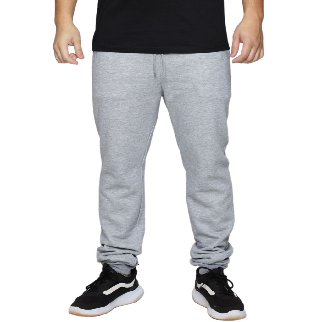 Calça Moletom Jogger Masculina Algodão Plus Size Flanelado Adulto ...