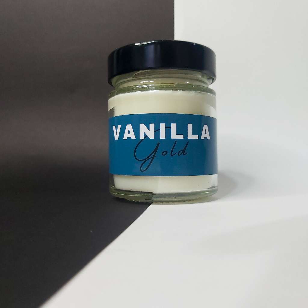 VELA AROMÁTICA PERFUMADA DE VANILLA GOLD - 140g | Shopee Brasil