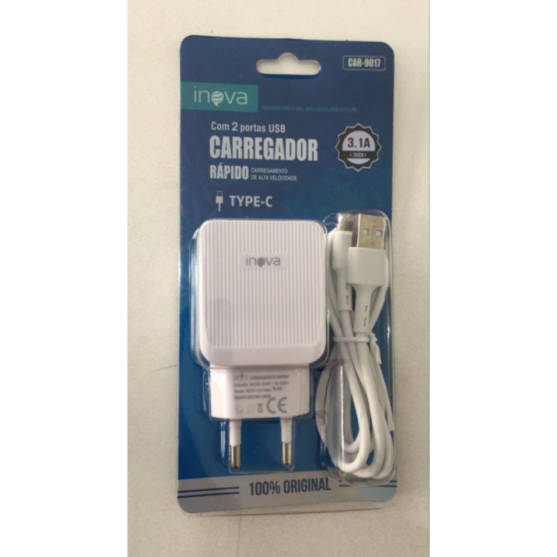 carregador inova tipo C | Shopee Brasil