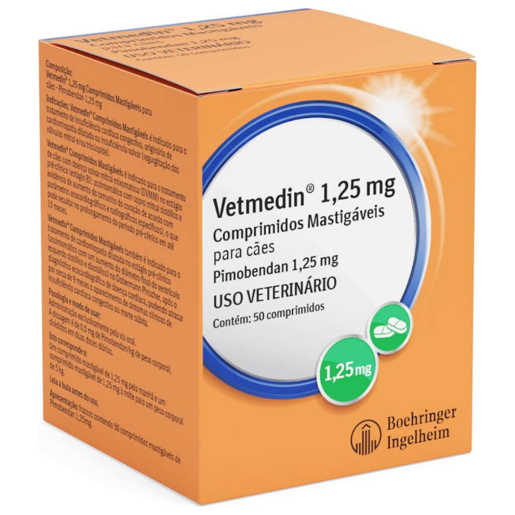 Vetmedin 1,25mg Boehringer Pimobendan 50 Comprimidos 50 Comprimidos | Shopee Brasil