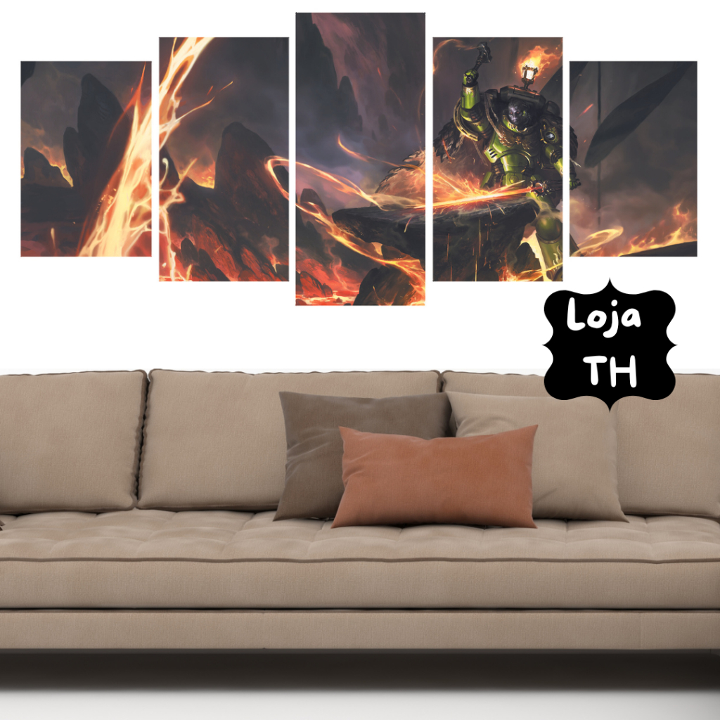 Quadros Decorativos Kit 5 Peças Mosaico First Founding book Salamanders ...