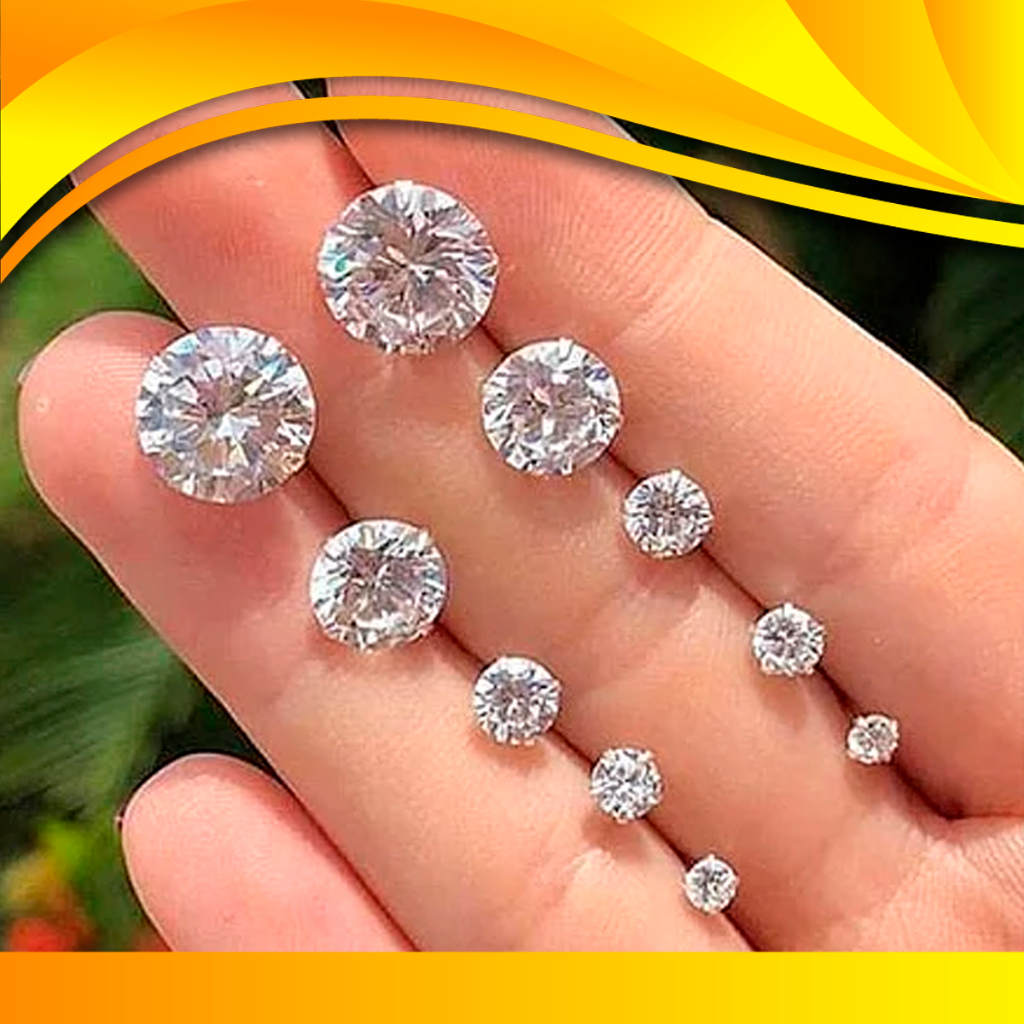 Brinco Solitário Ponto de Luz Prata 925 Pedra Zircônia Muito Brilho ...