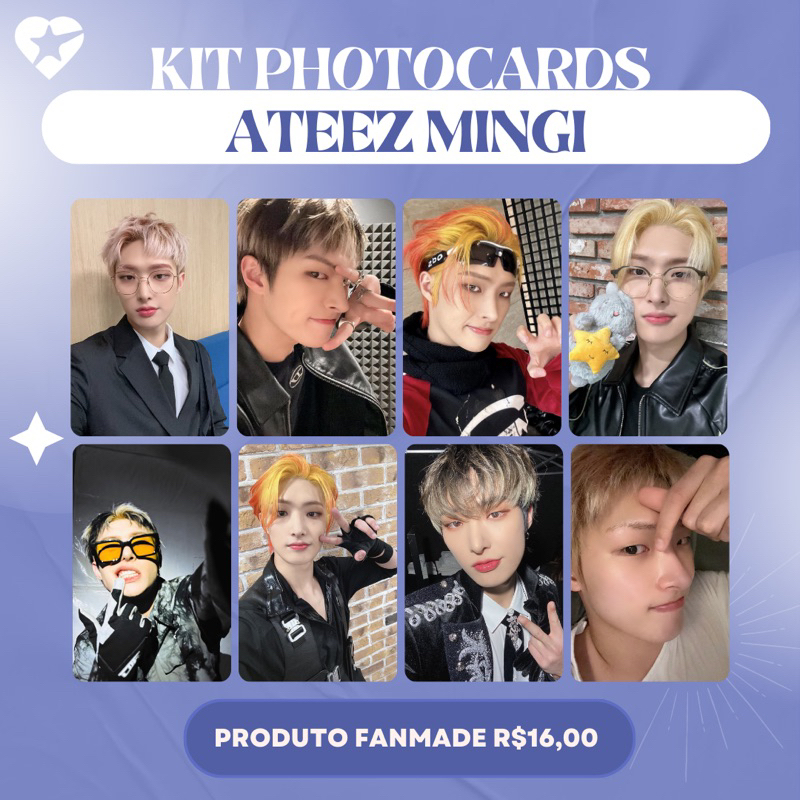 Kit Photocards Ateez Mingi Selca Kpop | Shopee Brasil