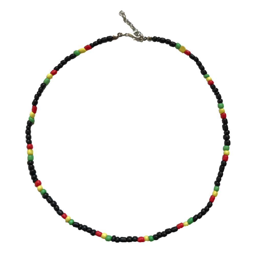 Colar reggae/ choker de miçanga cor reggae/ Hippie/ Moda | Shopee Brasil