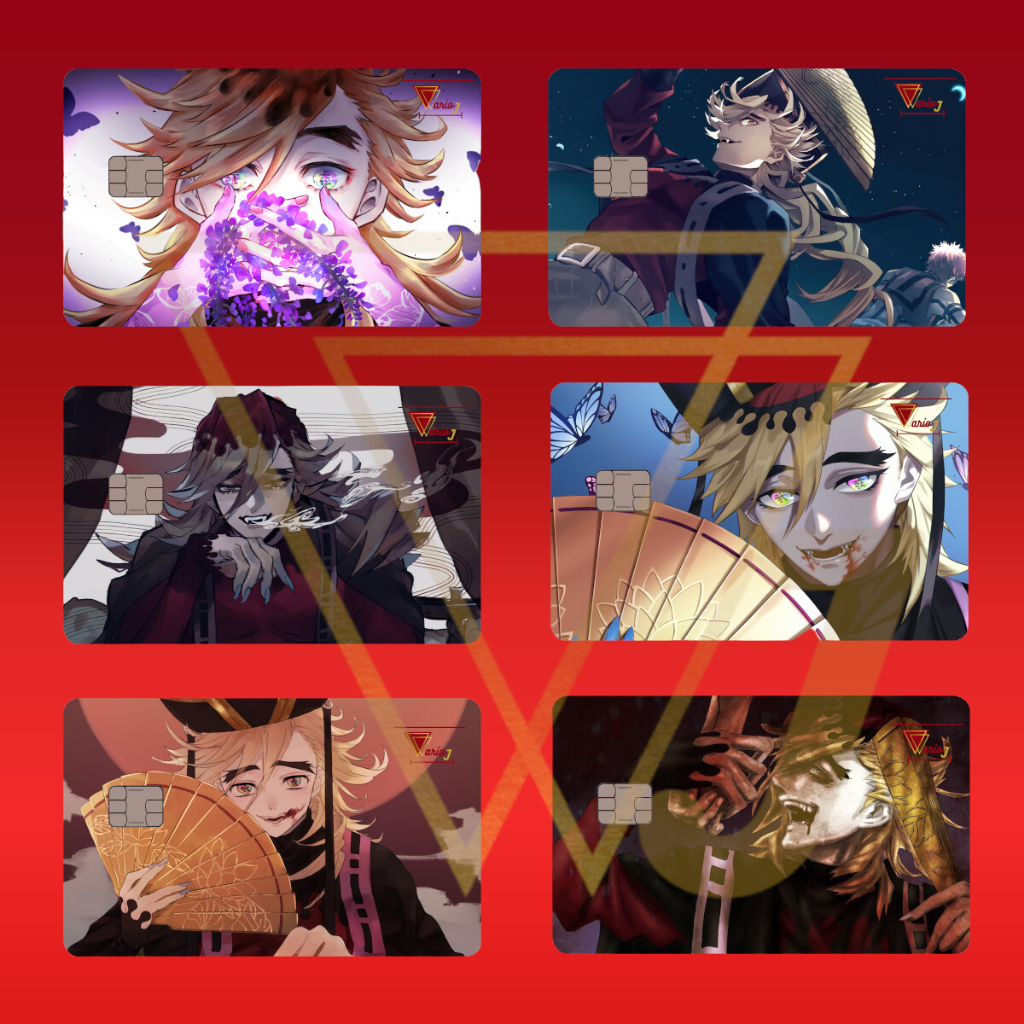 Película Adesivo Cartão Douma Kimetsu no Yaiba Lua Superior Doma ...