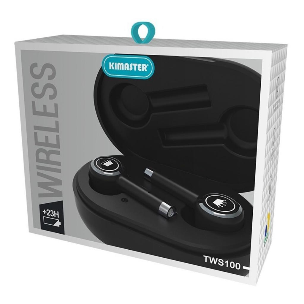 Fone De Ouvido Bluetooth Sem Fio 5.0 Conecta Automático Kimaster TWS100 ...