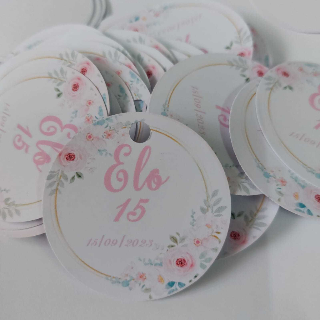 TAG REDONDO PERSONALIZADO 5X5 CM | Shopee Brasil