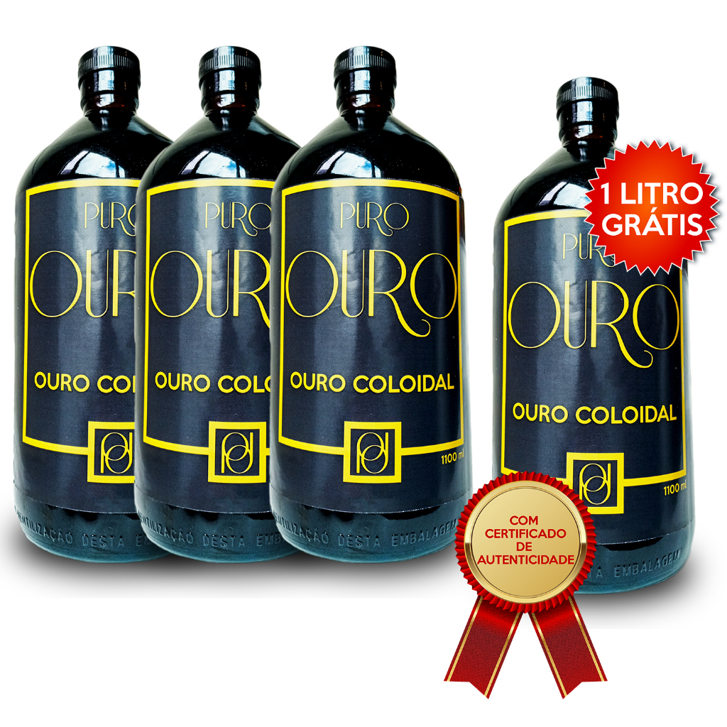 Ouro Coloidal 250ppm Compre 3 Ganhe 1! Com Certificado 99,99% Pureza ...