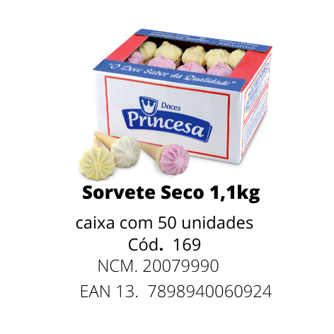 Doce Princesa Sorvete Seco Caixa Contém 50un | Shopee Brasil