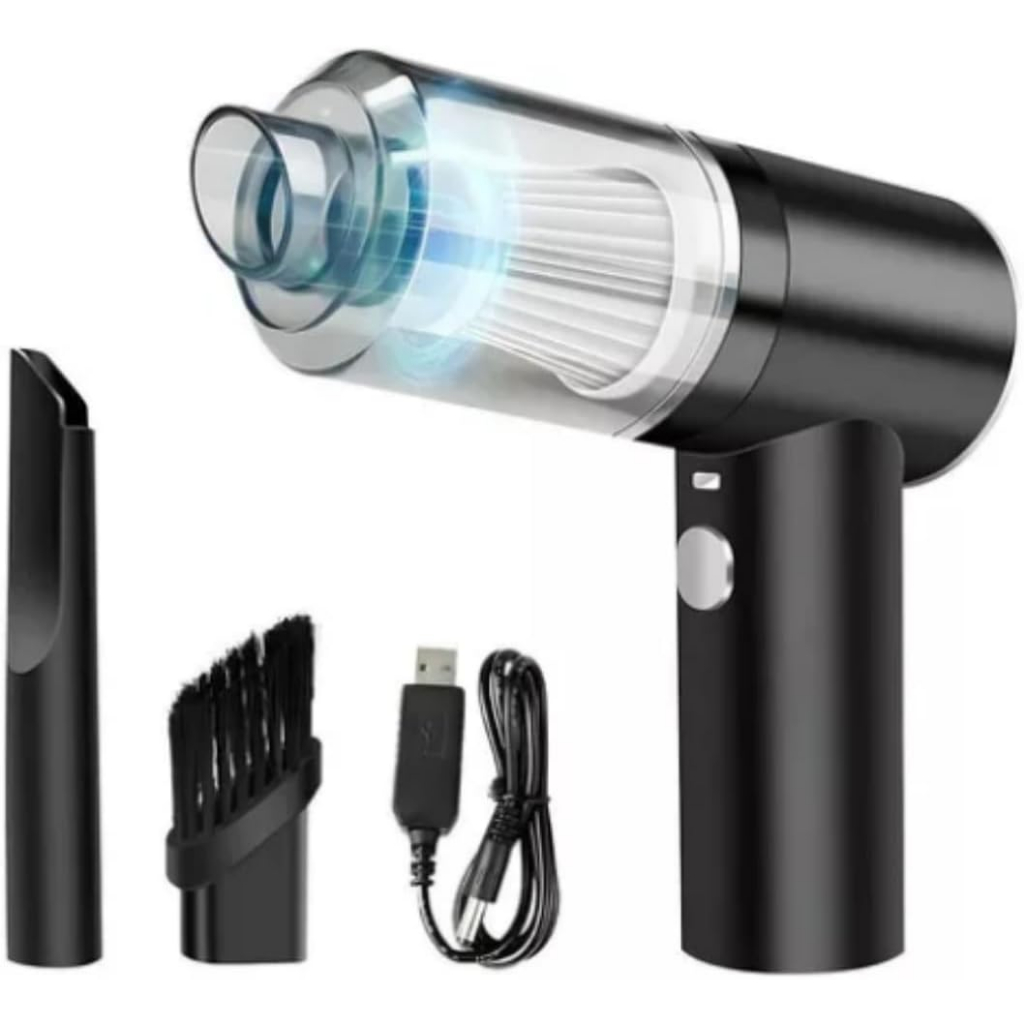 Mini Aspirador de Pó Soprador Portátil Sem Fio Sucção 3 em 1 USB ...