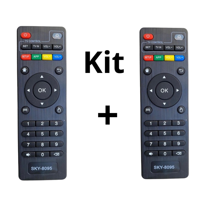Kit 2 Controles Remoto Tv Box Universal 4k Mx9 Tx3 Tx2 Tx9 Mxq Pro 4k ...