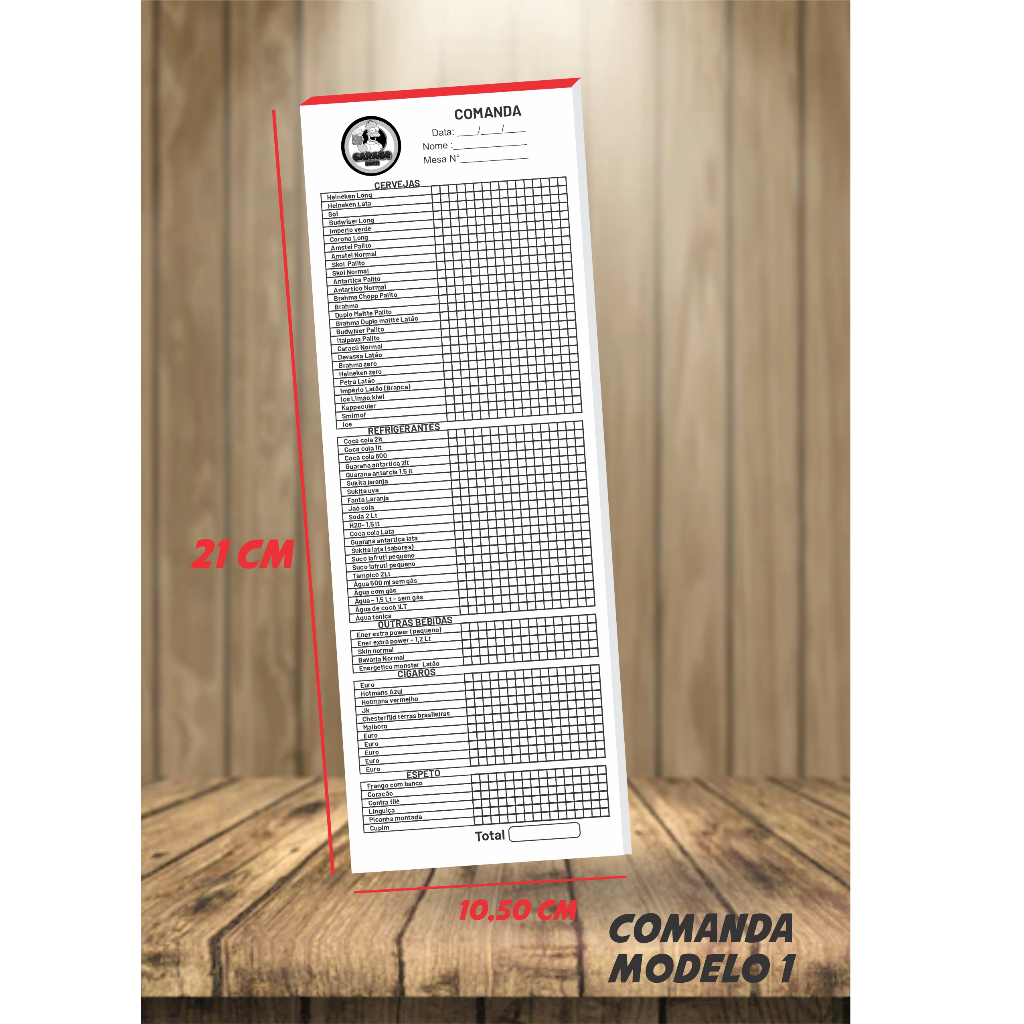 Comandas Bar e Restaurante | Shopee Brasil