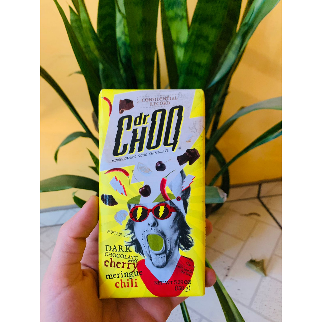 Chocolate Dr Choq Meio Amargo com Cereja e Pimenta 150g | Shopee Brasil