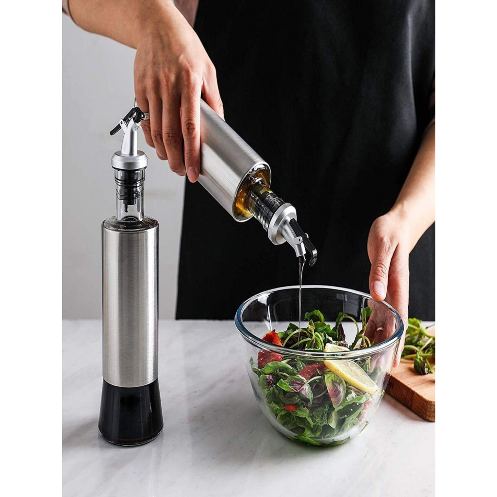 Galheteiro Porta Vinagre ou Azeite Aço Inox Vidro Bico Dosador 300ml ... Galheteiro Porta Vinagre ou Azeite Aço Inox Vidro Bico Dosador 300ml ...