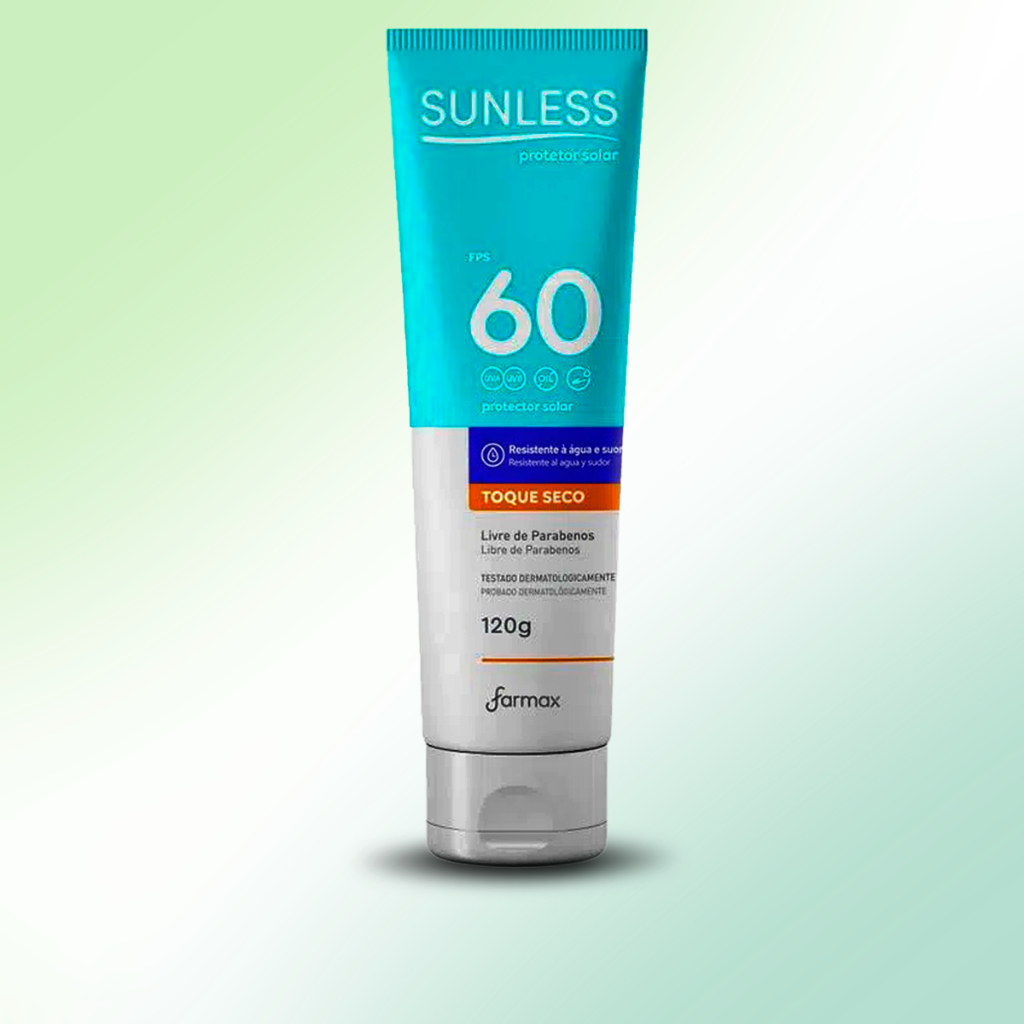 Protetor Solar Farmax Sunless FPS50 120g Toque Seco | Shopee Brasil