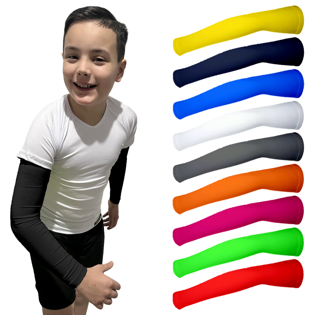 Par De Manguito Manga Esportivo Infantil Kids Com Elástico Várias Cores ...