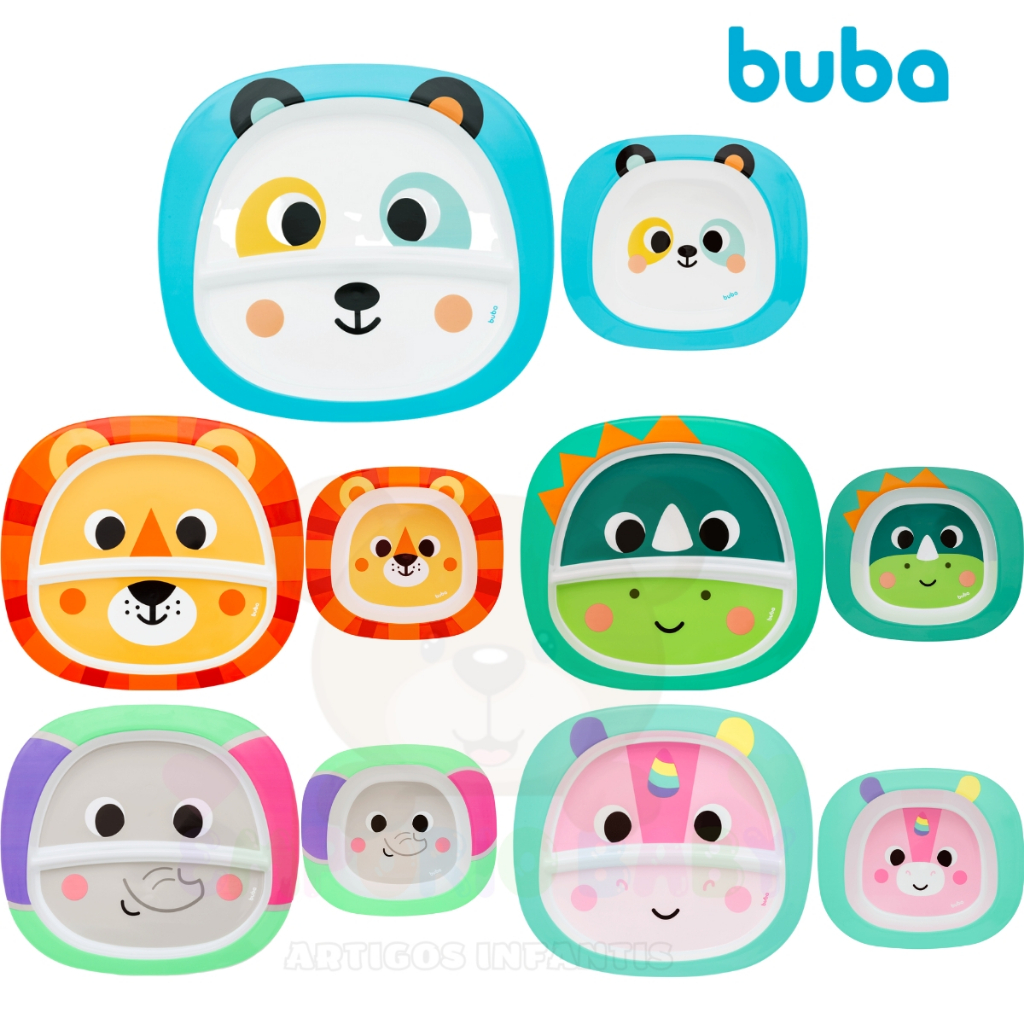 Kit prato com Divisoria e tigela bowl Introdução alimentar bebe buba ...