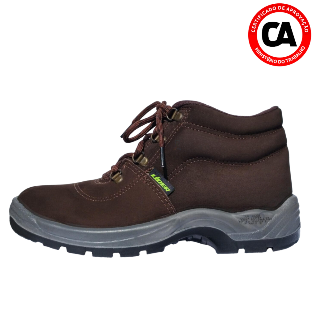 Botina De Segurança Bota Modelo L430CPVC Nobuck Bico Pvc Lider | Shopee ...