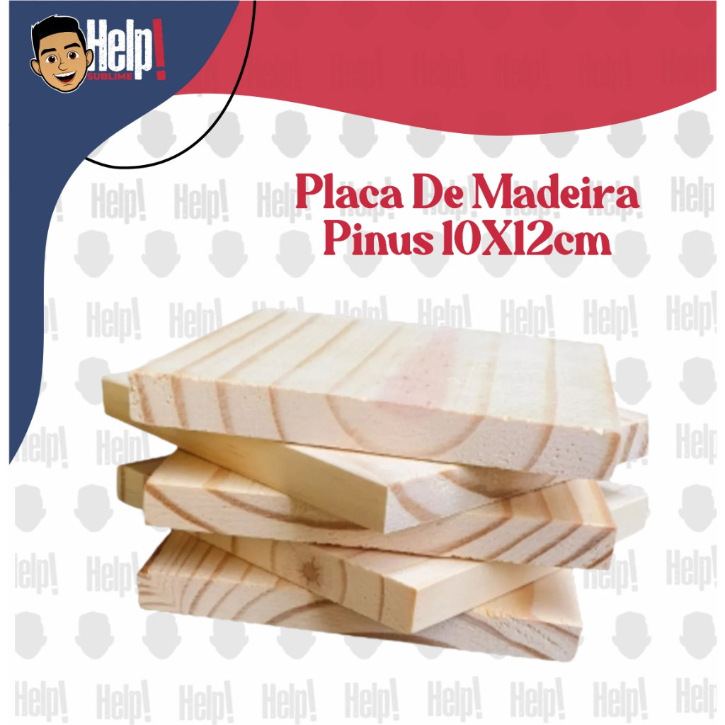Placa De Madeira Pinus 10X12cm | Shopee Brasil