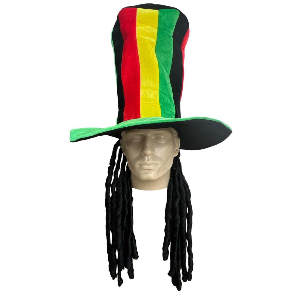 Cartola Bob Marley C/ Cabelo Rastafari Adulto Cosplay | Shopee Brasil