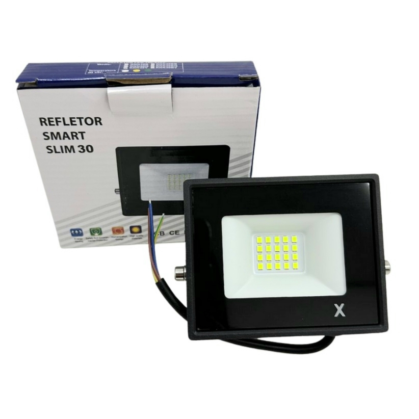 Refletor Led 30w SMD Ilumimax Slim Bivolt Prova Dágua IP66 Branco Frio 6500k Ou Branco Quente ...