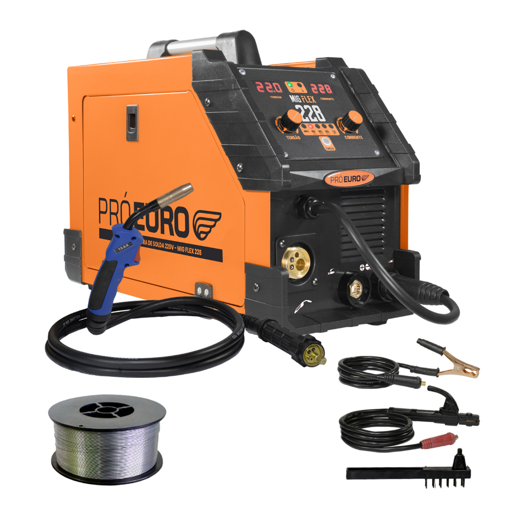Solda Mig 228a Flex Eletrodo E Tig Lift + Arame 1 Kg 0,6mm | Shopee Brasil