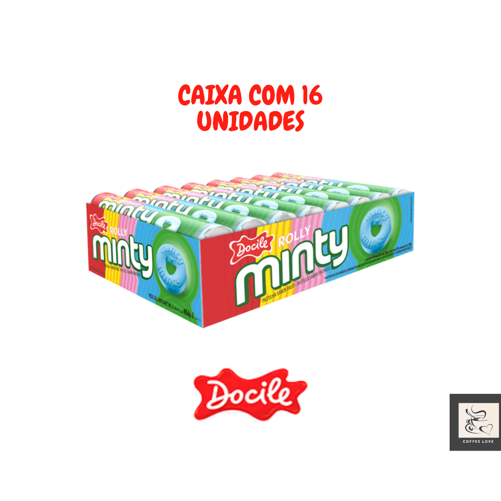 Pastilha Docile Rolly Minty Fruit - Caixa com 16 Unidades | Shopee Brasil