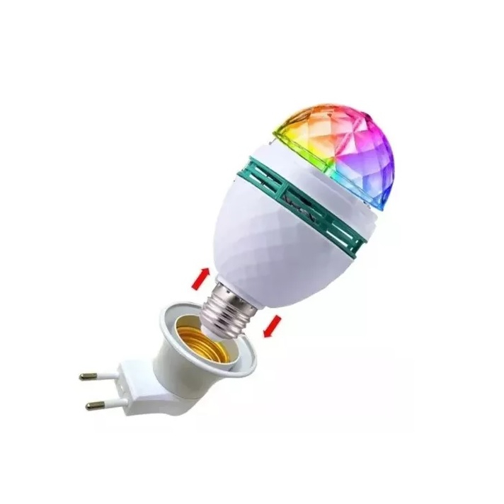 Lâmpada Luz Led Colorida Giratória Rotativa Maluca | Shopee Brasil